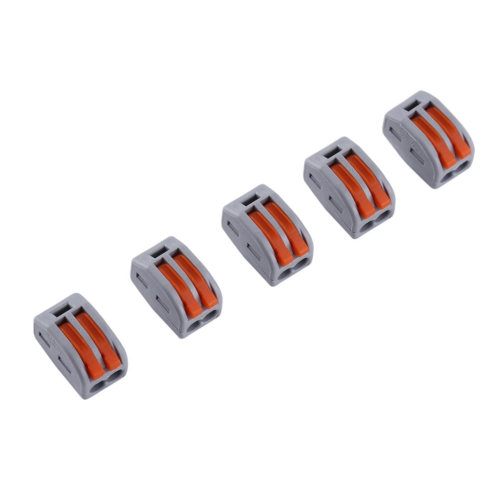 20pcs 2 Way Reusable Spring Lever Terminal Block Electric Cable ...
