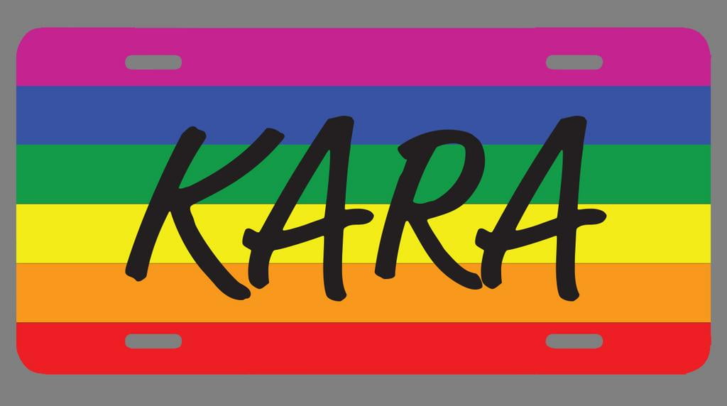 Kara Name Pride Flag Style License Plate Tag Vanity Novelty Metal | UV ...