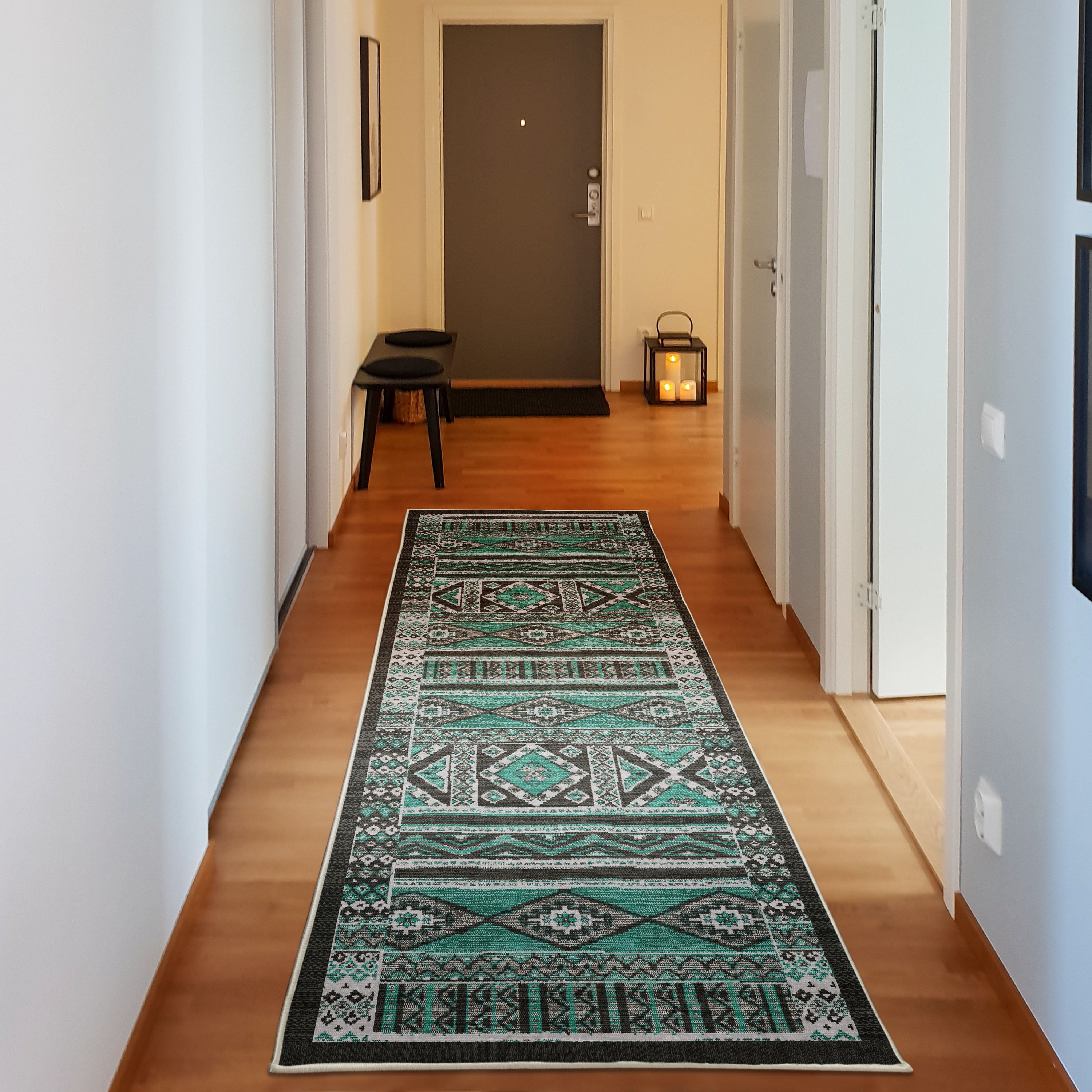 Ikat Decorative Rug, Geometric Tribal Pattern Indigenous Art Style Old ...