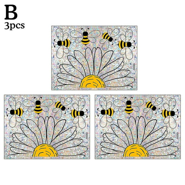 Adorable Bees Style Glass Sticker Bee Window Clings Honeybee Window Dec ...
