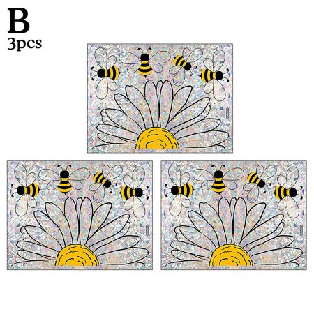 Adorable Bees Style Glass Sticker Bee Window Clings Honeybee Window Dec ...