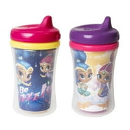 Nuby Toddler Trainer, 2 Pack 10 Ounce Spill-Proof Flip-It Straw Sippy Top Cup, Baby Cups, Colors ...