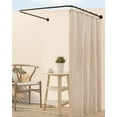 U Shaped Shower Curtain Rod, [Both Sides: 23.6"-52", Middle: 31"-46.7 ...