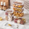 mdesiwst Sealed Storage Box Transparent Multi-Compartment Food ...