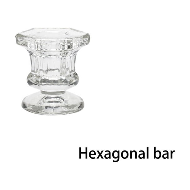Candles Storage Holder Glass Organizer Clear Tealight Candlestick Table ...