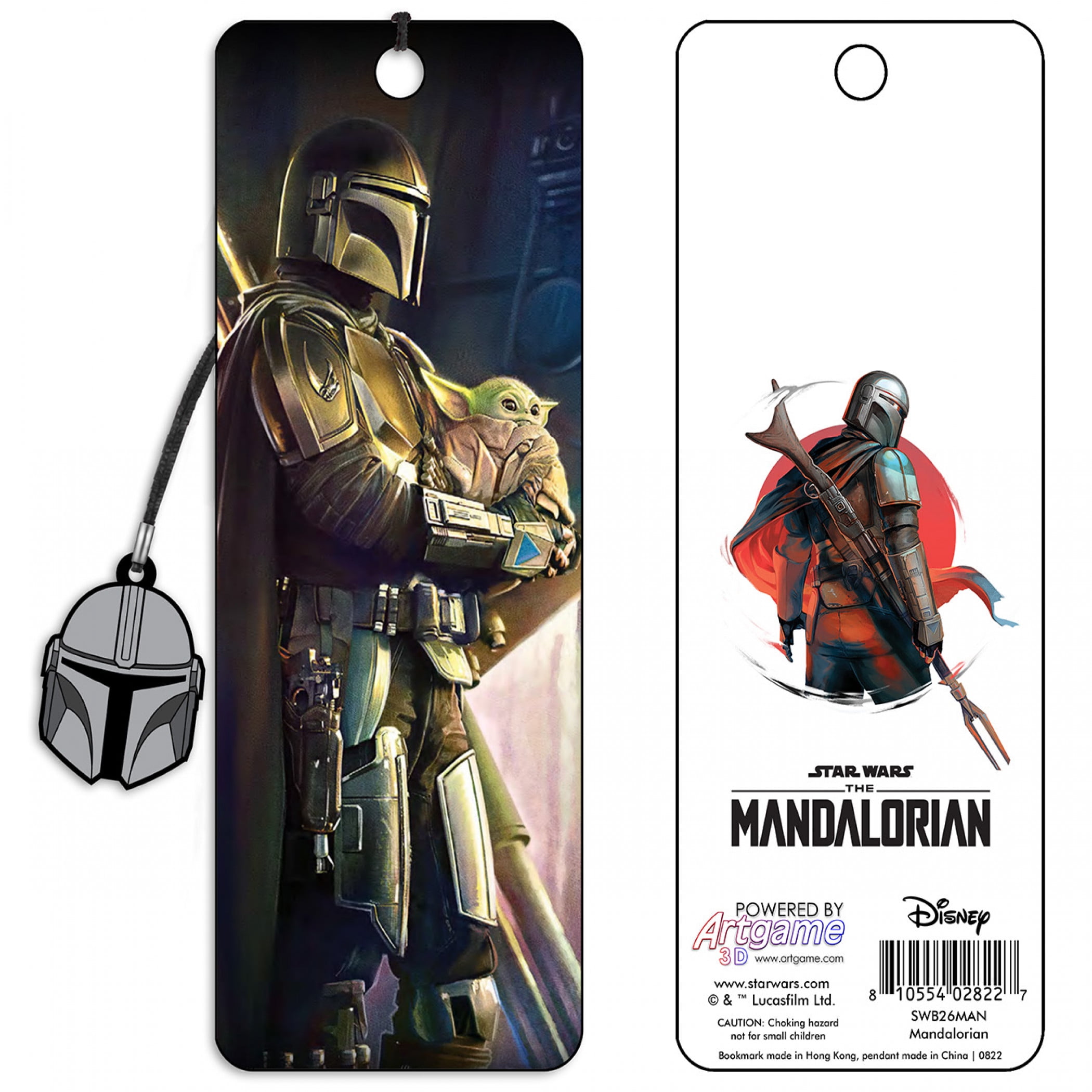 Star Wars The Mandalorian Mando and Grogu Bookmark with Charm - Walmart.com