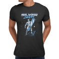 Marvel Comics Retro Silver Surfer Classic Pose Men's T Shirt (Black, S ...