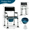 Gymax 4-in-1 Bedside Commode Folding Toilet Chair w/ Detachable Bucket ...