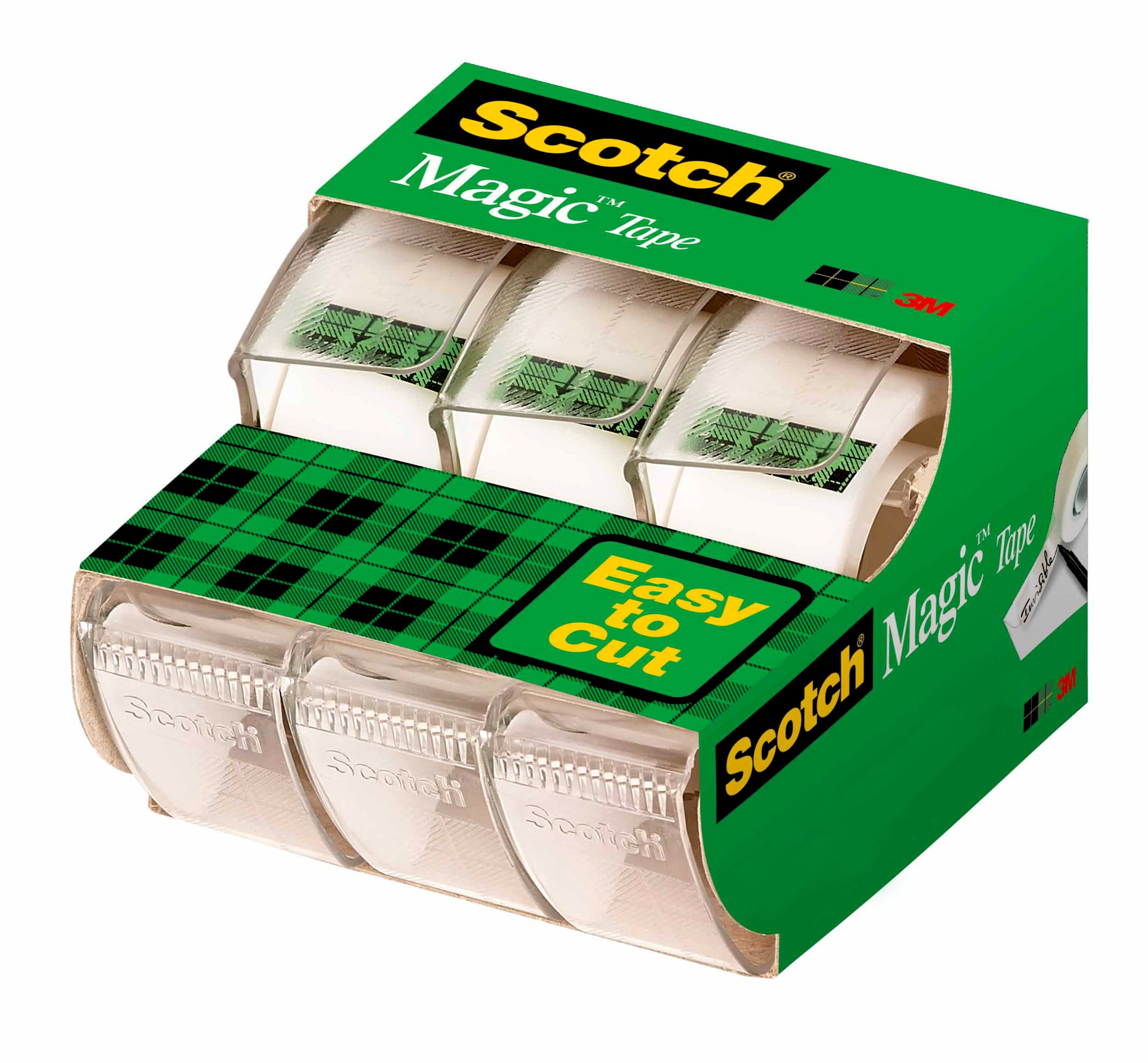 Scotch Magic Tape Dispenser 3 4in X 325in 3 Dispenser Walmart