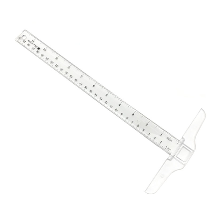 YDJKET 3 Pcs T-Square, 30cm Transparent Plastic Ruler T-Ruler, Junior ...