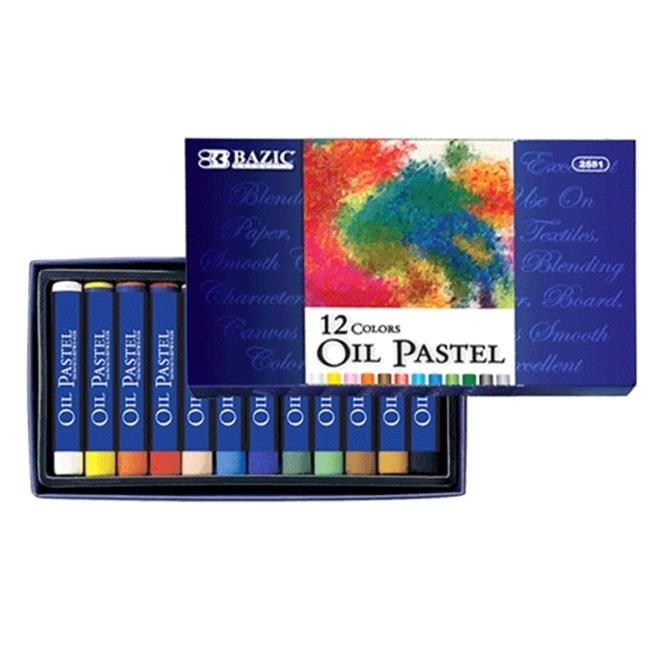 Bazic Products 2551-12 BAZIC 12 Color Oil Pastel Case of 12 - Walmart.com
