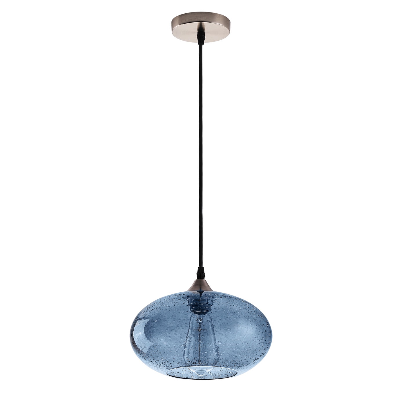 Aiwen Blue Glass Pendant Light for Living Rooms, Dining, Kitchen, Globe ...