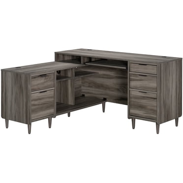 Sauder 2 Piece Office Set with Executive Desk and File Cabinet in ...