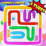 Novelty Place 6 Pack Sensory Fidget Toy - Pull & Pop Tubes for Kids ...