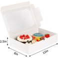 15pcs Cookie Boxes,12x8x2.5 Inches Bakery Boxes with Window, for ...
