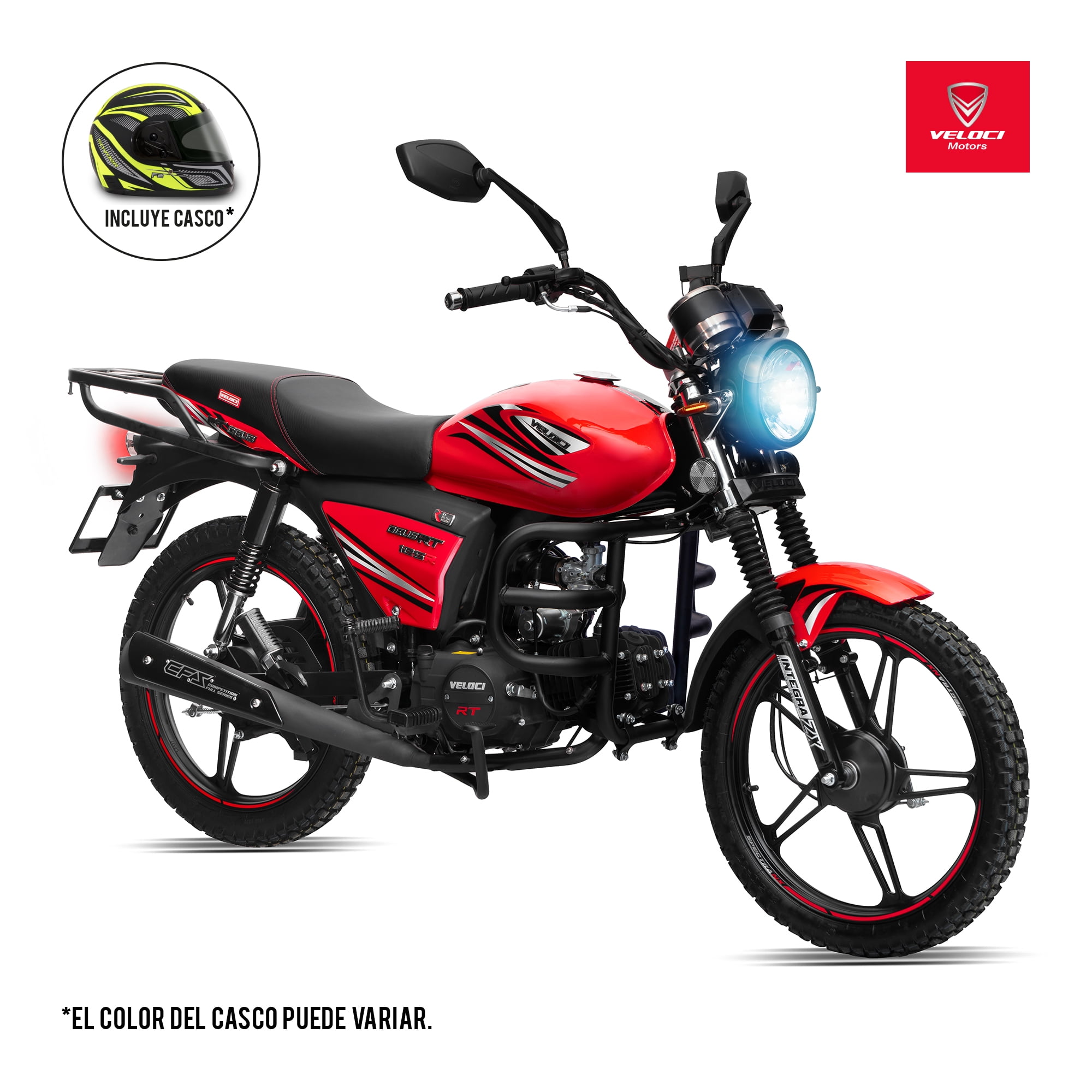 Motocicleta Veloci RT 125cc Rojo 2025 | Bodega Aurrera en línea