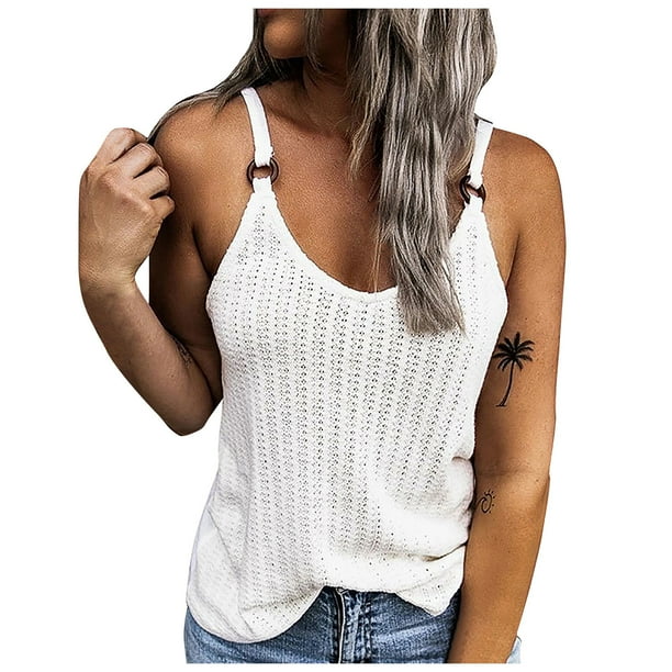 Miarhb Womens Tops Tank For Women Sexy O Neck Sleeveless Pure Colour