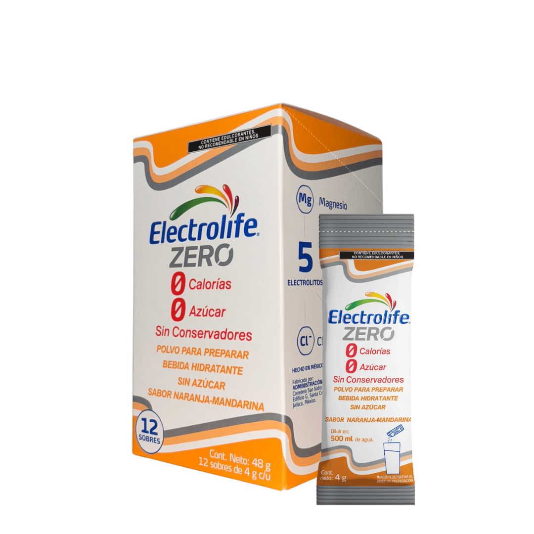 Electrolife Zero Electrolit En Polvo Caja Con 12 Sobres Sabor Naranja-Mandarina | Bodega Aurrera ...