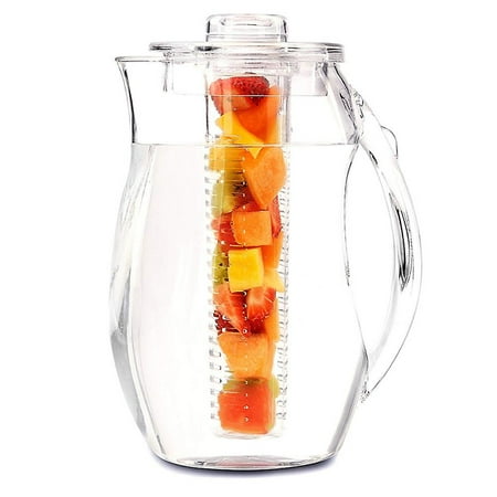 Tea Fruit Infusion Pitcher With Ice Core Rod 2.5l Water Pitcher Infuser ...
