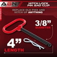 ABN Trailer Tow Hitch Lock Pin and R-Clip 4" x 3/8" Inch for Boat Car ...