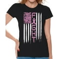 Breast Cancer Awareness T shirts For Women Cancer Shirts Breast Cancer Tshirts Pink Ribbon ...