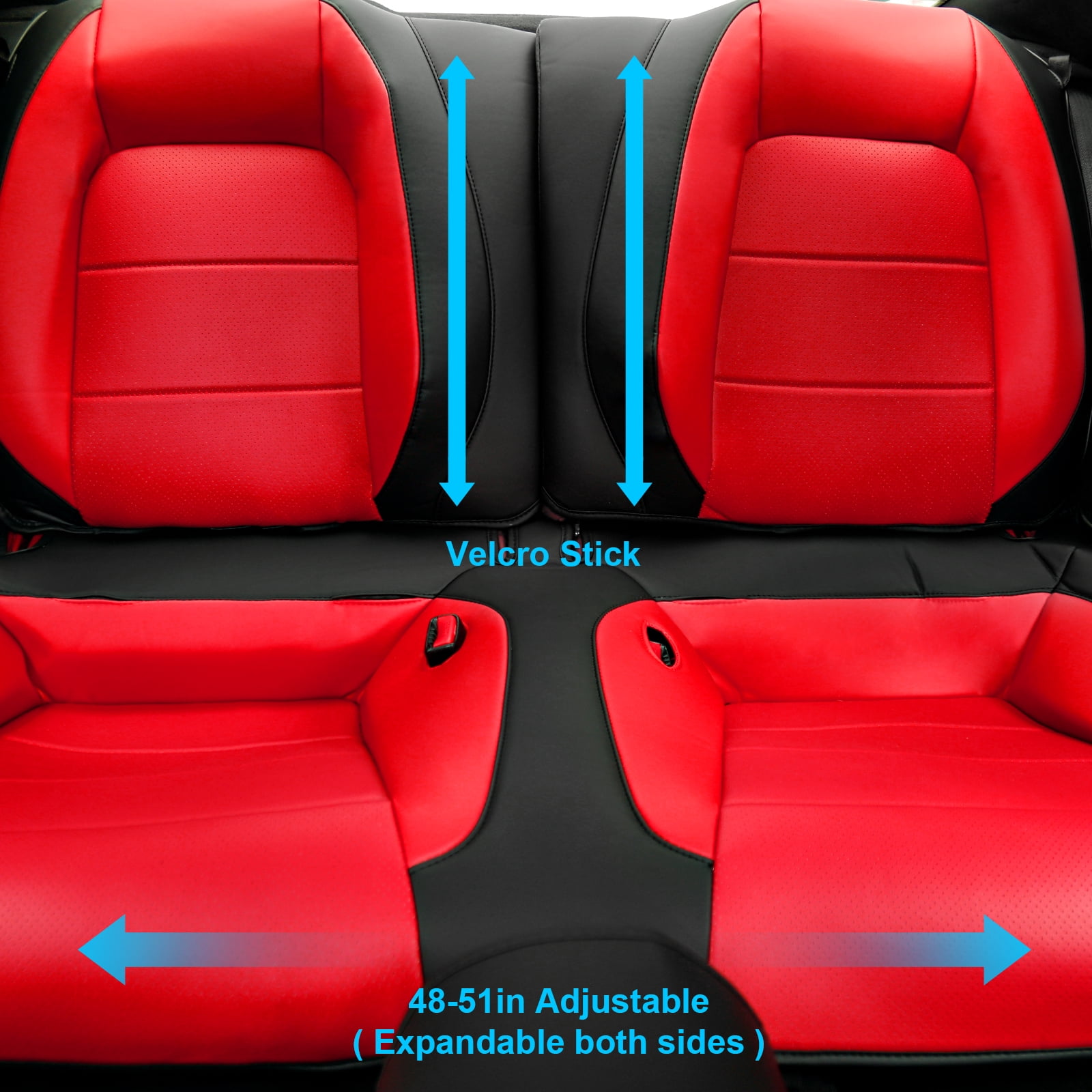 Red Rain Advanced Mustang Seat Covers 10Pcs Set for 2016 2023 Ford Mustang Mustang Red Black Walmart