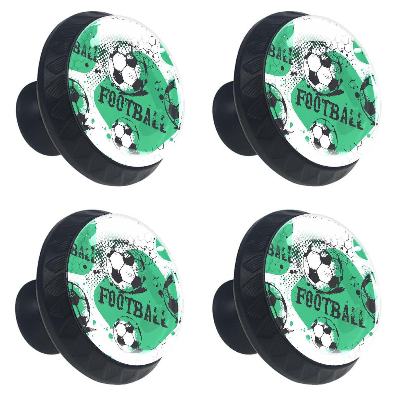 4 Pcs Football Knobs for Kitchen Cabinet Cupboard Dresser Bookcase ...