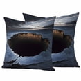 Cracked Earth Pillow Covers 2 Pack Abyss Hole Dramatic Rock Texture ...