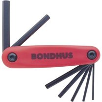 Bondhus 12587 GorillaGrip Set of 7 Hex Fold-up Keys, sizes 2-8mm ...
