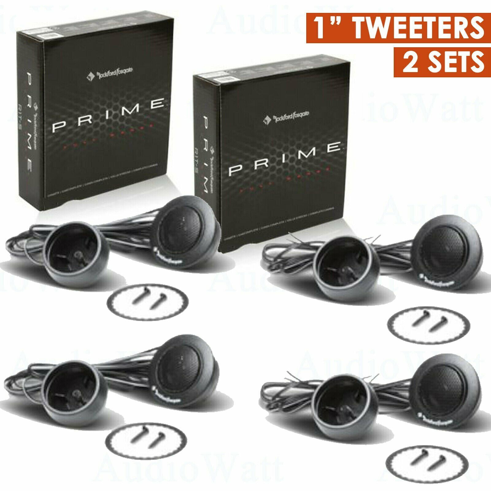 4x New Rockford Fosgate R1T-S Car 160W Peak 1" Balanced Dome Tweeters ...