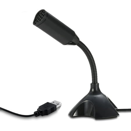 Mini USB Adjustable Desktop Microphone Compatible w/PC and Mac,Plug and ...