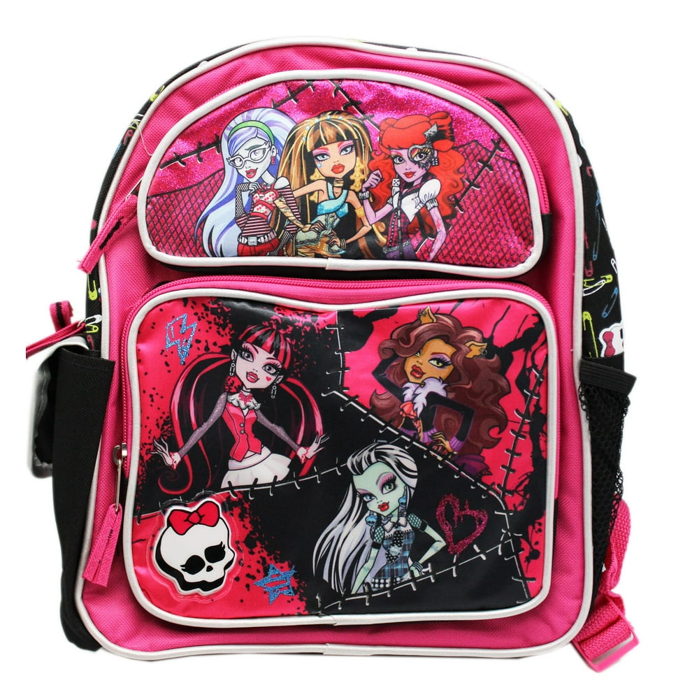 Monster High - Horror Fashion Black and Hot Pink Small Size Backpack ...
