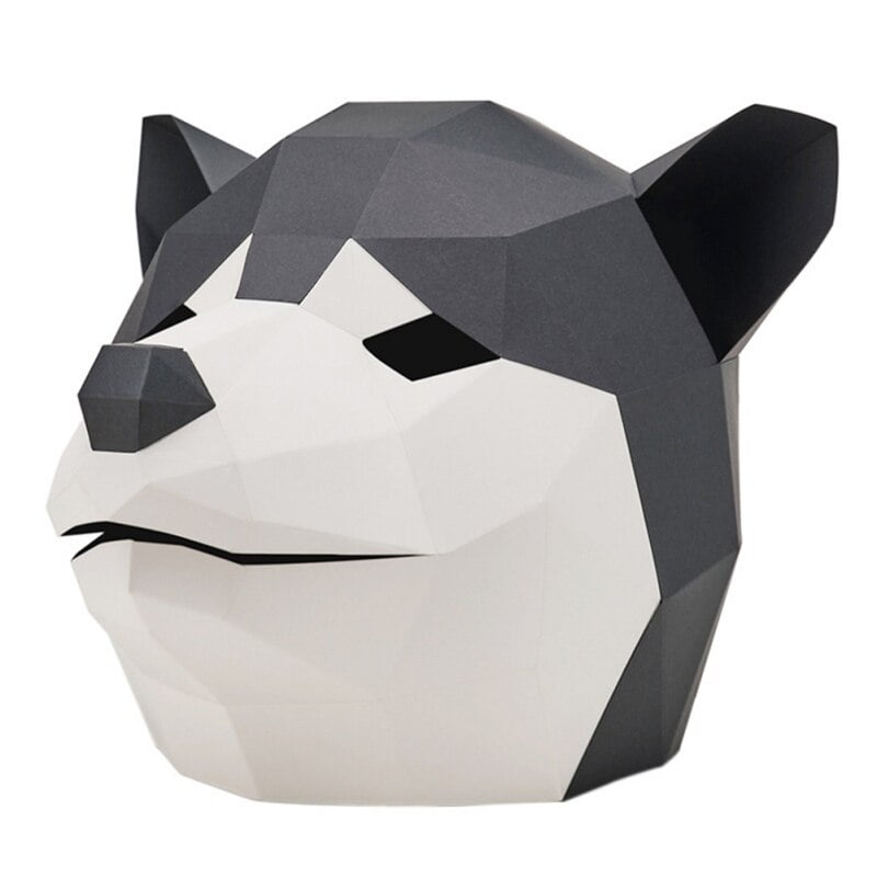3DPaper Mask Fashion Cute Dog Animal Cosplay Costume Diy Paper Craft ...