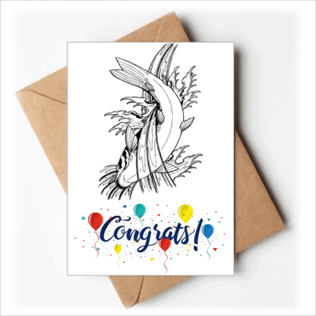 Fish Swimng Satified Sea Seaw Wedding Cards Congratulations Greeting ...