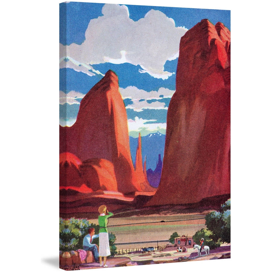 "Red Rocks" Painting Print on Wrapped Canvas - Walmart.com