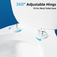 ROSYNEY Round Toilet Seat with Hinge, Slow Close, Easy Clean & Change ...