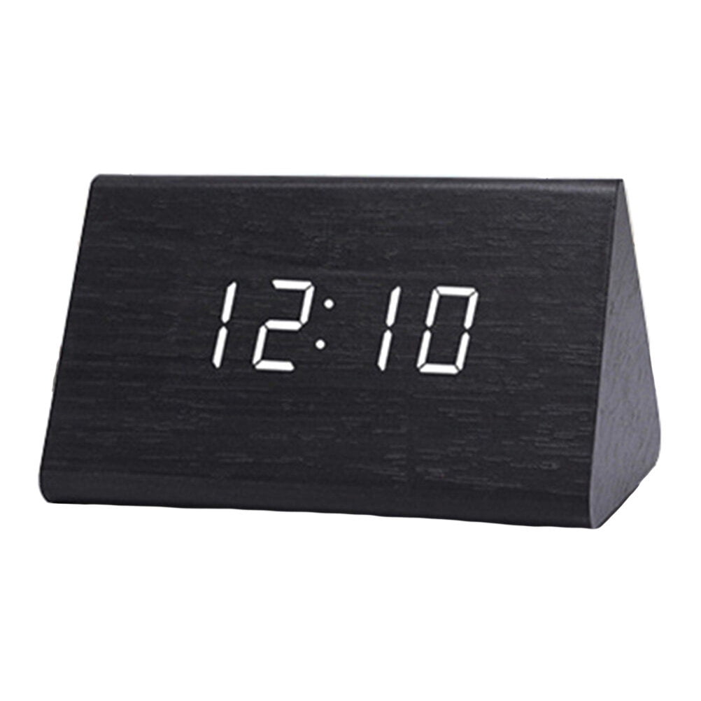 Click here for Deepcraff Modern Triangle Led Wooden Alarm Clock C... prices