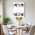 Black Roses Canvas Wall Art for Living Room, Botanical Floral Leaf ...