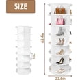 7-Tier Rotating Shoe Rack Tower for Shoes, High heels, Handbags with 28 ...