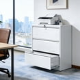 3-Drawer Wide Lateral Metal File Cabinet 35.4"W, Lockable Heavy Duty ...