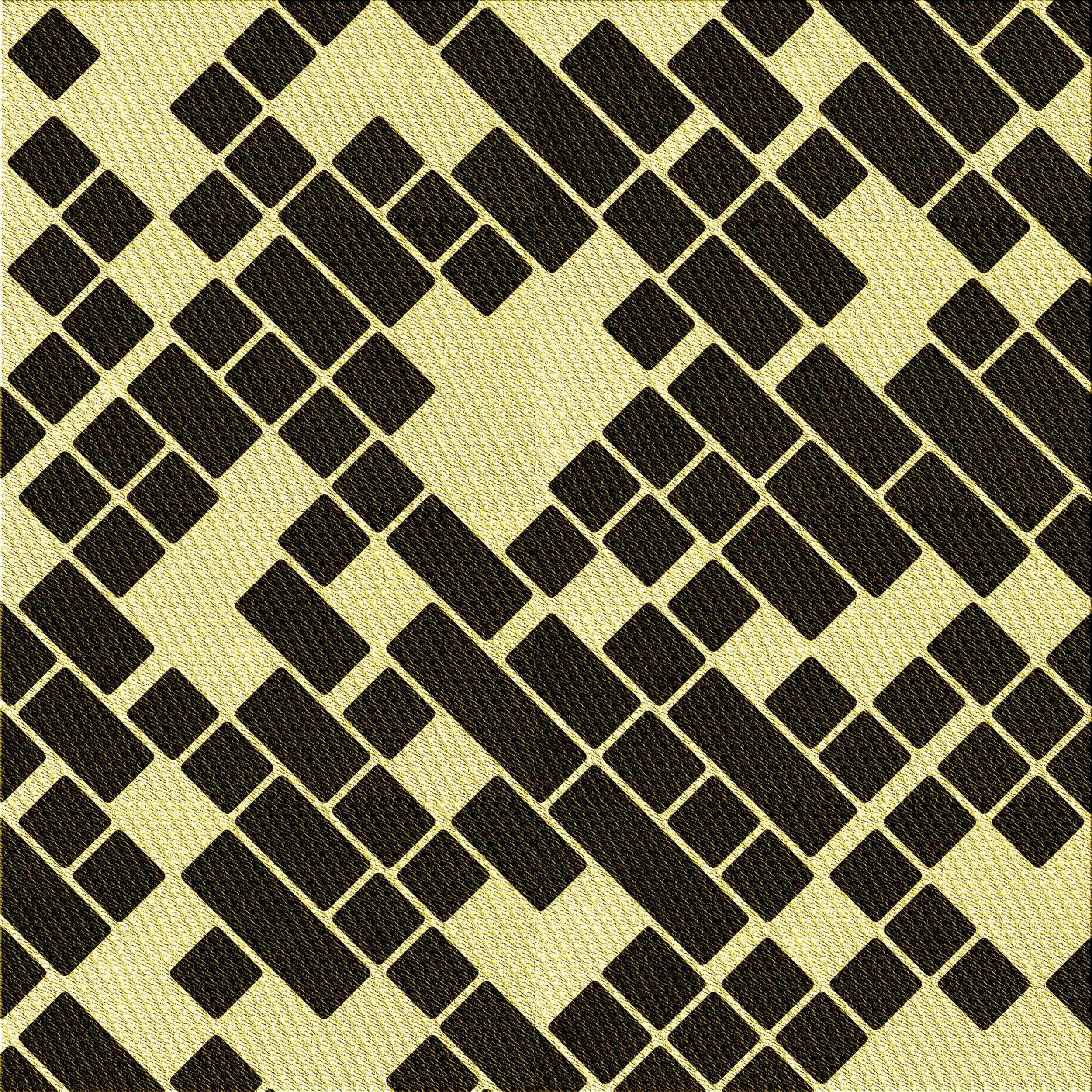 Ahgly Company Indoor Square Patterned Metallic Gold Area Rugs, 6 ...