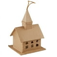 3 Unpainted Paper Mache Churches - Decorative Pieces for Religious ...