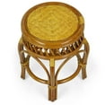 SK New Interiors Ginger Round Stool ECO Natural Rattan Wicker Handmade ...