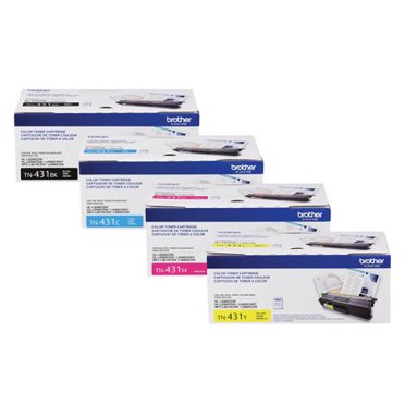 Brother TN431 BK/C/M/Y Toner Combo (4) Pack - Walmart.com