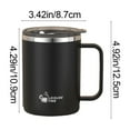 16.9oz Stainless Steel Travel Mug with Push Lid - Double Wall Vacuum ...
