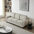 81"W Accent Sofa, Living Room Sofa with Storage, 3 Seater Sofa Couch ...