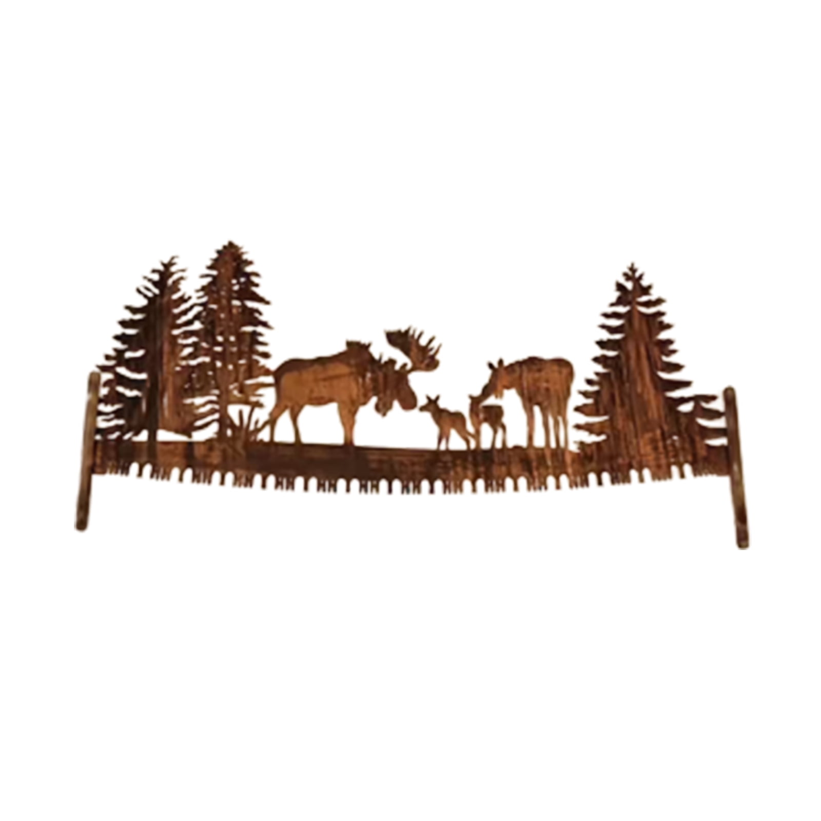 Click here for Dewin Moose In Trees Crosscut Saw Metal Wall Art 4... prices