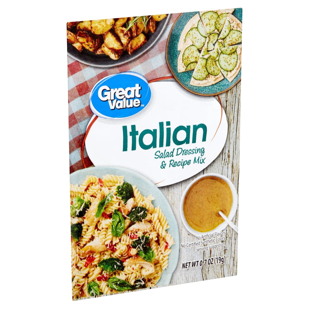 Great Value Italian Salad Dressing & Recipe Mix, 0.7 oz - Walmart.com ...