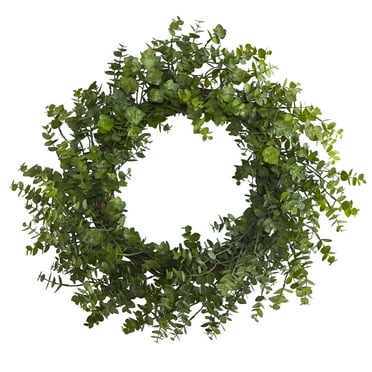 Nearly Natural Floral Plastic Wreath, 5" (Assorted Colors) - Walmart.com