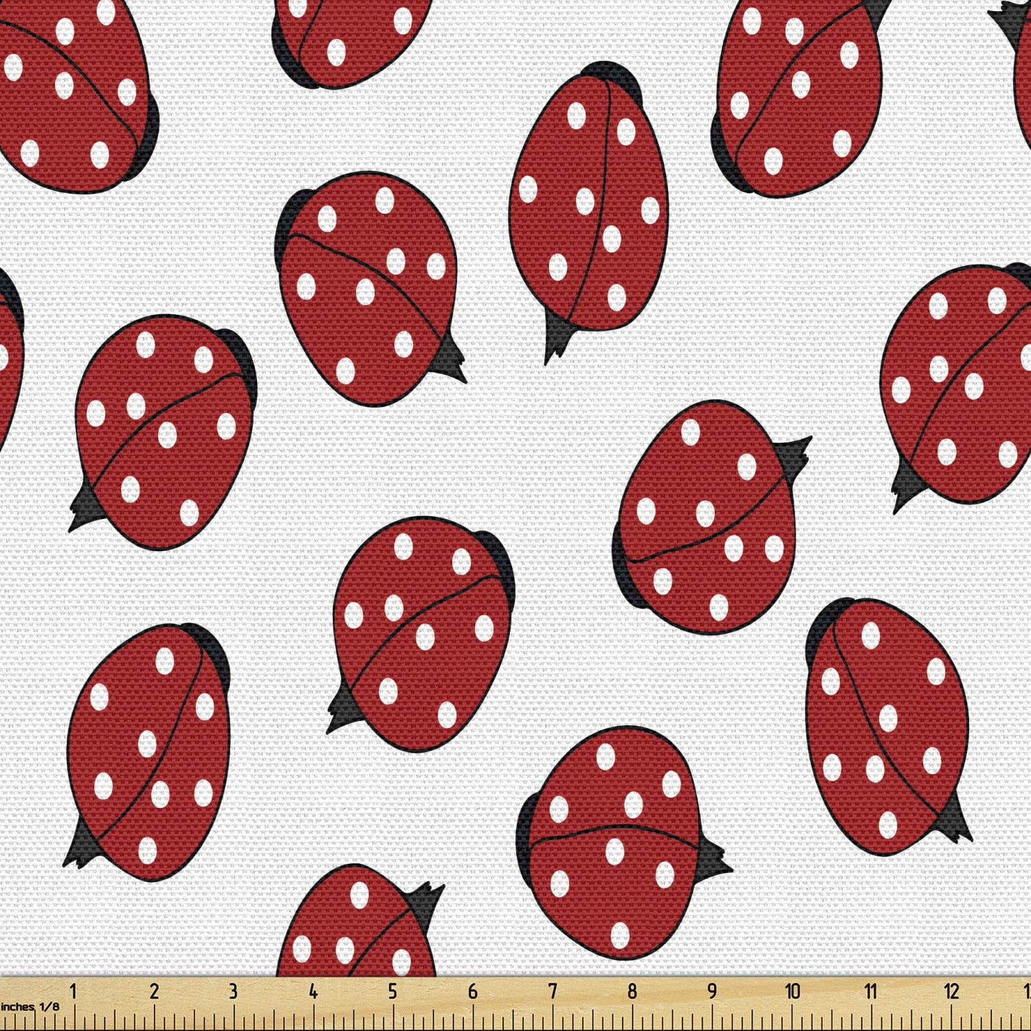 Ladybird Fabric by the Yard Upholstery, Illustration of Simple Ladybug ...